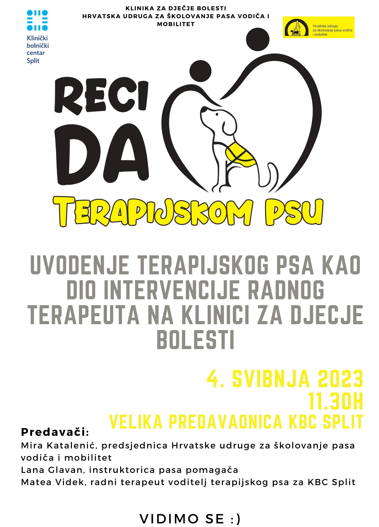 KBC SPLIT Predavanje 'Reci da terapijskom psu' | Dalmatinski portal