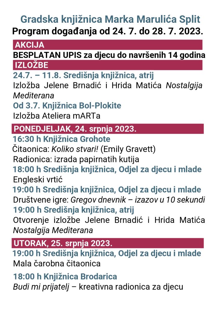 'Mrljek i Prljek' i pregršt drugih aktivnosti sljedeći tjedan u GKMM-u ...