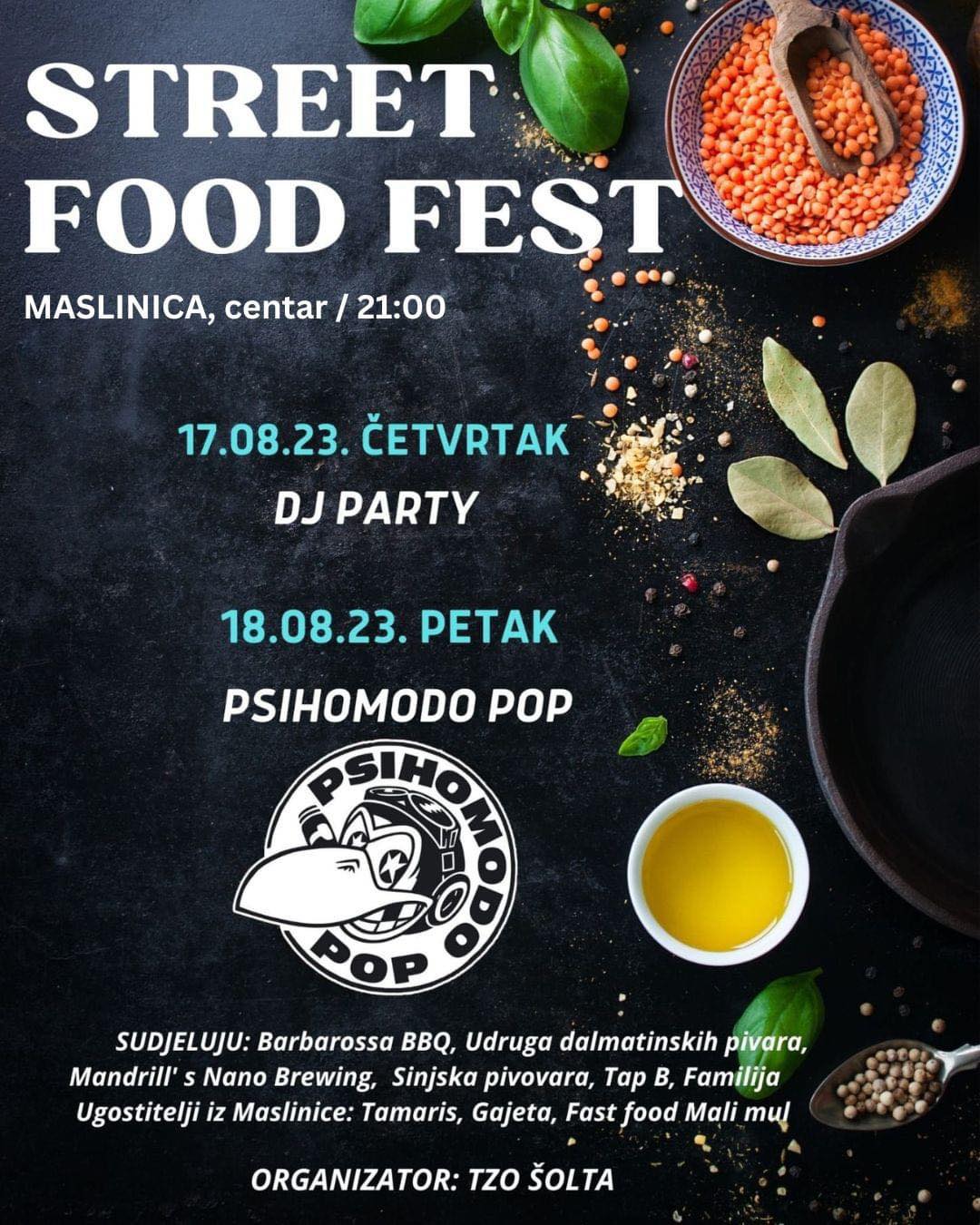 STREET FOOD FEST ŠOLTA Donosi mesne i riblje specijalitete, vrhunsko ...