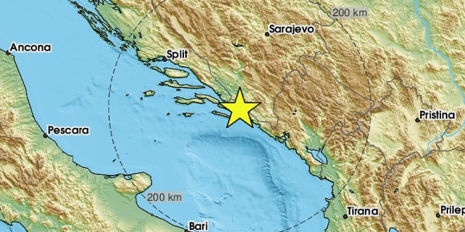 Umjereni potres osjetio se u BiH i na jugu Hrvatske | Dalmatinski portal