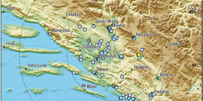 POTRES U BIH Osjetio se u Dalmaciji. Magnituda mu je bila 3.8 po Richteru | Dalmatinski portal