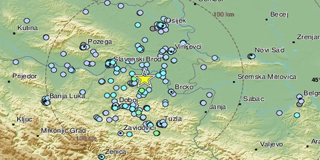 Potres jačine 4,3 po Richteru kod Gradačca u BiH, osjetio se diljem Slavonije | Dalmatinski portal